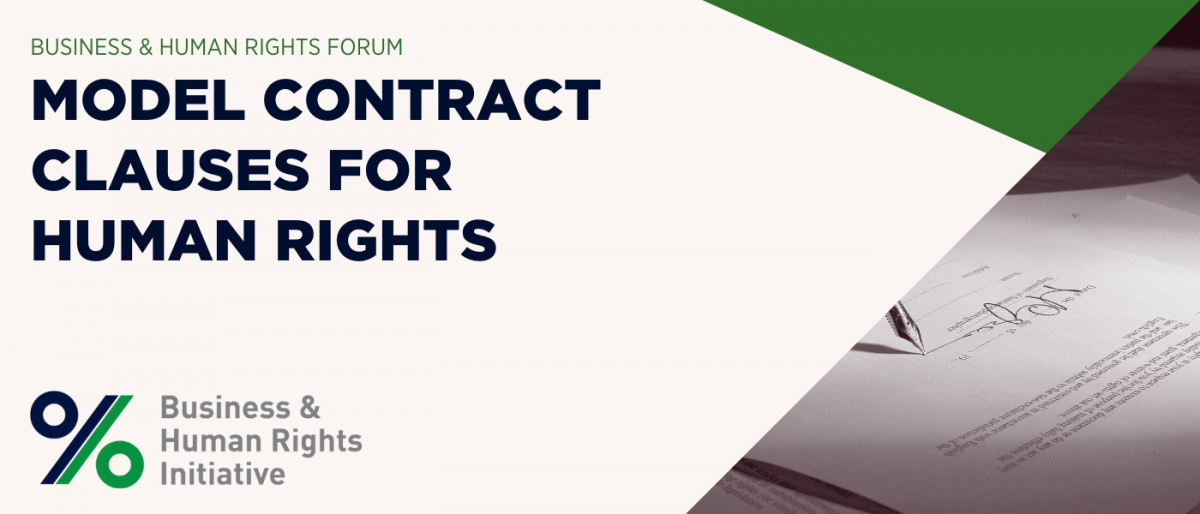 Model Contract Clauses for Human Rights | Gladstein Family Human Rights ...
